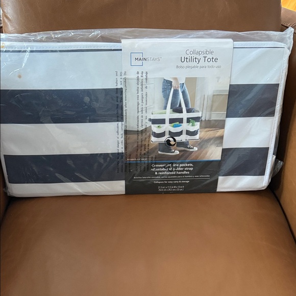 Mainstays | Bags | Nwt Mainstays Collapsible Utility Tote Blue And ...